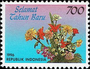 Stamp: Greetings - Selamat Tahun Baru (Indonesia(Greetings Stamps) Mi ...