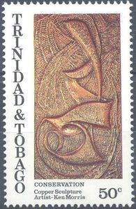 Stamp: "Copper Sculpture" (Ken Morris) (Trinidad and Tobago(50th ...