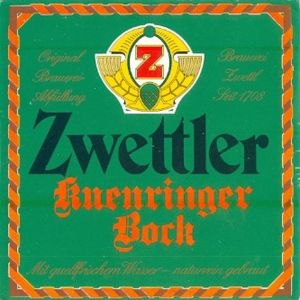 Drink Label: Zwettler Kuenringer Bock (Privatbrauerei Zwettl ...