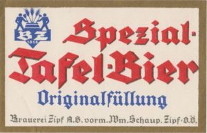 Drink Label: Spezial Tafel Bier (Brauerei Zipf, AustriaCol:AT-BEER-001647