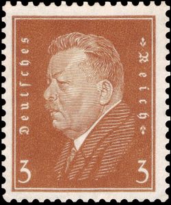 Stamp: Friedrich Ebert (1871-1925), 1st President (German Realm ...