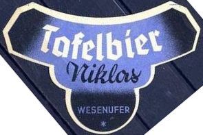 Drink Label: Niklas Tafel Bier (Brauerei Josef Niklas Wesenufer ...