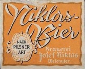 Drink Label: Niklas Bier (Brauerei Josef Niklas Wesenufer, AustriaCol ...