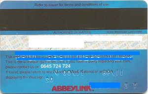 Bank Card: Abbey National (Abbey National, United Kingdom of Great ...