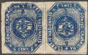 Stamp: Coat of Arms - Téte beché (Colombia(Grenadine Confederation) Mi ...