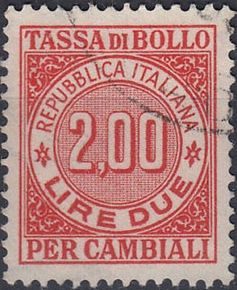 Stamp: Tassa di bollo (Italy: Revenue Stamps(Revenue : Bill of Exchange ...
