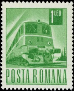 Stamp: Diesel-electric train (Romania(Postal and Transport) Mi:RO 2645 ...