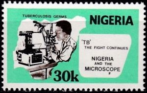 Stamp: Tuberculosis Germs (Nigeria(Tuberculosis) Mi:NG 394,Sn:NG 410,Yt ...