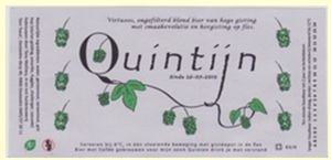 Drink Label: Quintijn (Huisbrouwerij Den Tseut, BelgiumCol:BE-BEER-020814