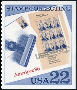 Stamp: Ameripex Miniature Sheet on Cover and Handstamp (United States ...