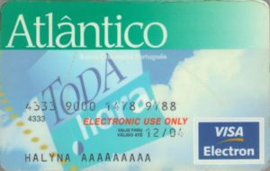 Bank Card: Atlantico (Banco Comercial Portugués, PortugalCol:PT-VE-0058.01