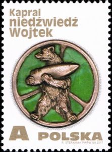 Stamp: Corporal Wojtek, the Soldier Bear, Badge (PolandMi:PL 4953,Sn:PL ...