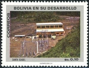 Stamp: Power station - Santa Isabel (Bolivia(Economic Development) Mi ...