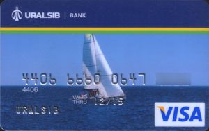 Bank Card: Sailing vessel (Uralsib bank, RussiaCol:RU-VI-0581