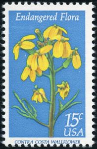 Stamp: Contra Costa Wallflower (United States of America(Endangered ...