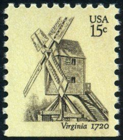 Stamp: Robertson Windmill, Williamsburg, Virginia 1720 (United States ...