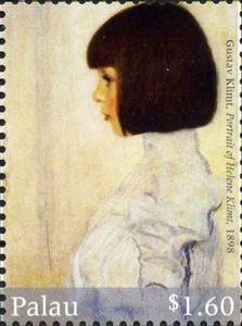 Stamp: Portrait of Helene Klimt (1898) (Palau(Paintings by Gustav Klimt ...