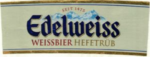 Drink Label: Edelweiss Weissbier (Hofbrau Kaltenhausen, AustriaCol:AT ...