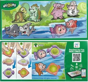 Meal Toy: Fish 1 / Fish 2 (Kinder Surprise, Europe) (Kinder - Natoons ...