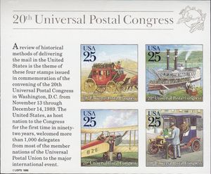Stamp: Traditional Mail Delivery (United States of America(20th UPU ...