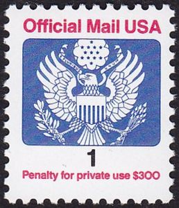 Stamp: Official Mail - Stylized eagle (United States of America ...