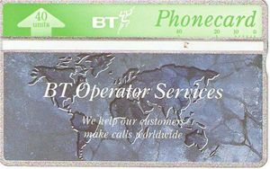 Phonecard: BT Operator Services (British Telecom, United Kingdom of ...