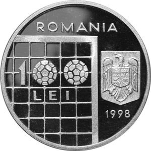 Moneda: 100 Lei (World Cup Soccer - France 1998) (Rumanía(1989~Hoy ...