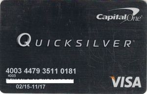 Bank Card: Quicksilver CapitalOne (Capital One, United States of ...