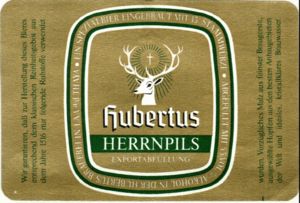 Drink Label: Hubertus Herrnpils (Hubertus Bräu, AustriaCol:AT-BEER-002898