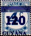 Stamp: 120 on 4c Postage Due (Guyana(Overprints) Mi:GY 1235,Sn:GY 899 ...
