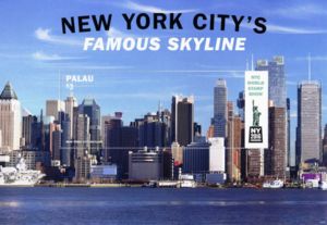 Stamp: New York City skyline (Palau(New York City - Iconic Sites) Mi:PW ...