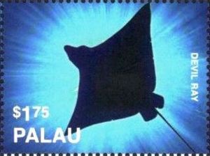 Stamp: Devil ray (Palau(Marine Life - Manta Ray & Devil Ray) Mi:PW 3904 ...