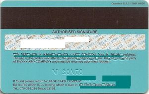 Bank Card: BCC Bank Card Company (Bank Card Company, BelgiumCol:BE-VI-0017