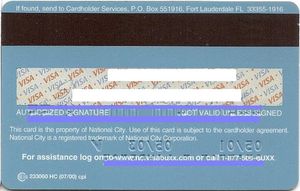 Bank Card: National City (National City Bank, United States of ...