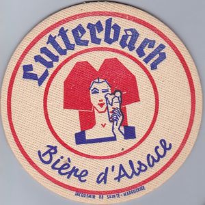 Sous-bock de bière: Lutterbach (Brasserie de Lutterbach (Les Caves de la Brasserie, FranceCol:FR ...
