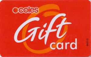 Gift Card: Coles Gift card (Coles CS, Australia(Coles CS series) Col:AU ...