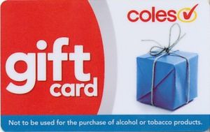 Gift Card: Coles Gift card (Coles CS, Australia(Coles CS series) Col:AU ...