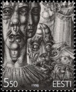 Stamp: Eduard Wiiralt's “The Hell” (1930-32), Enfer (Estonia(Birth ...