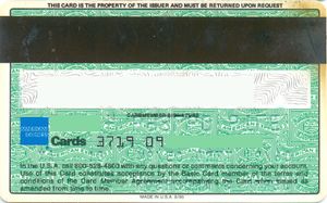 Bank Card: American Express Classic US 371909-8-90 (American Express ...