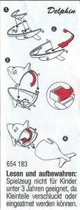 Meal Toy: Delphin (red) (Kinder Surprise, Germany, Federal Republic ...