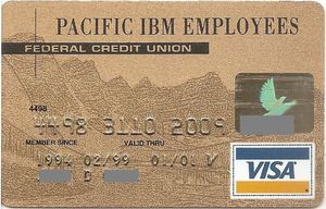 Bank Card: Pacfic IBM Employees (Franklin Mint Federal Credit Union ...