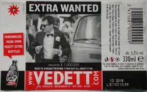 Drink Label: Vedett Extra Wanted (Duvel Moortgat, BelgiumCol:BE-BEER-021085