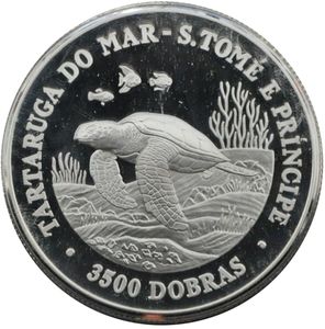 Moeda: 3,500 Dobras (Wildlife Protection) (São Tomé e Príncipe) (1977 ...
