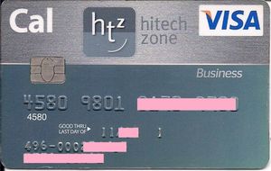 Tarjeta de Banco: VISA Hitech Zone (Cal, IsraelCol:IL-VI-0041 💳