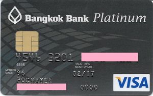 Bank Card: Bangkok Bank (Bangkok Bank, ThailandCol:TH-VI-0119.01