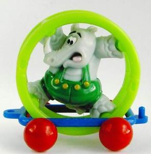 Meal Toy: Radl-Seppl (red wheels) (Kinder Surprise, Germany, Federal ...