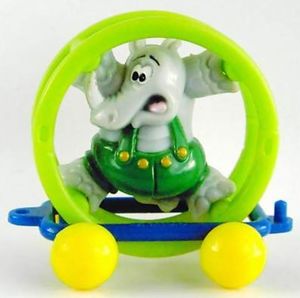 Meal Toy: Radl-Seppl (yellow wheels) (Kinder Surprise, Germany, Federal ...