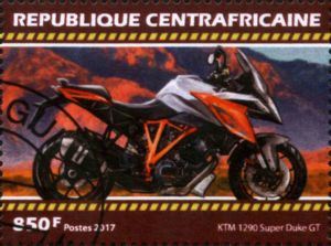 Stamp: KTM 1290 Super Duke GT (Central African Republic(Motorcycles ...