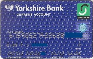 Bank Card: Yorkshire Bank, Maestro (10/01) (Yorkshire Bank, United ...