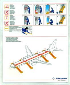 Safety Card: Boeing 757-200 (SunExpress, Türkiye (Turkey)Col:SXS-TR-0009
